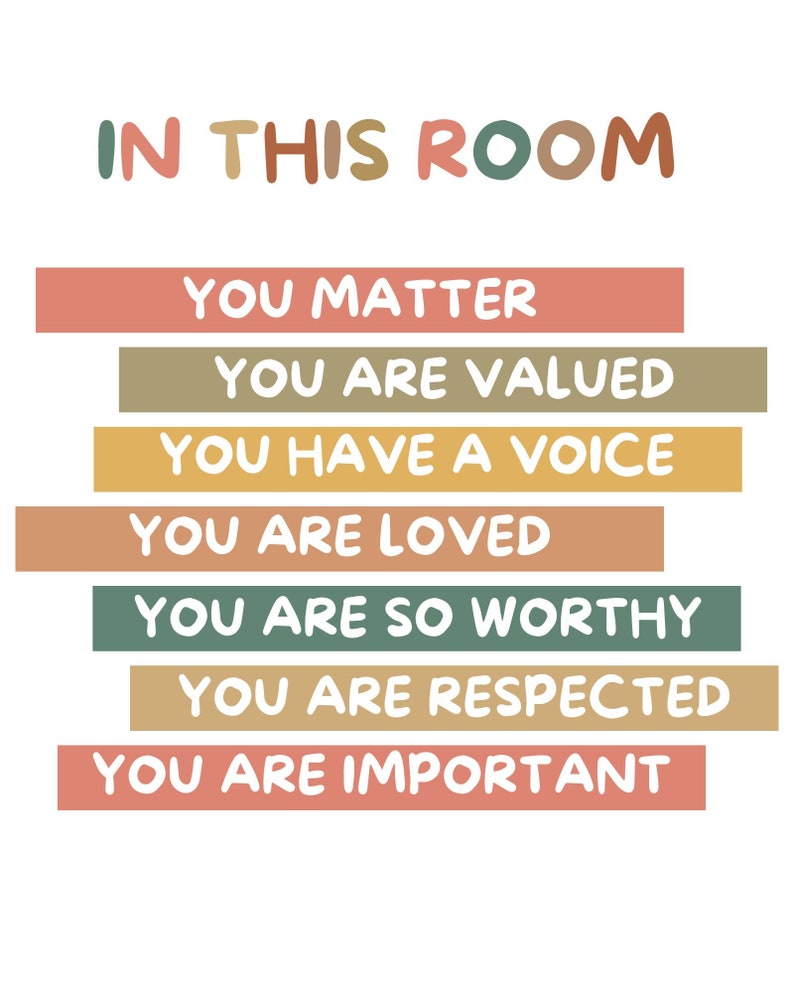 Set of 7 Classroom Posters, Affirmations, Playroom Wall Decor, Playroom ...