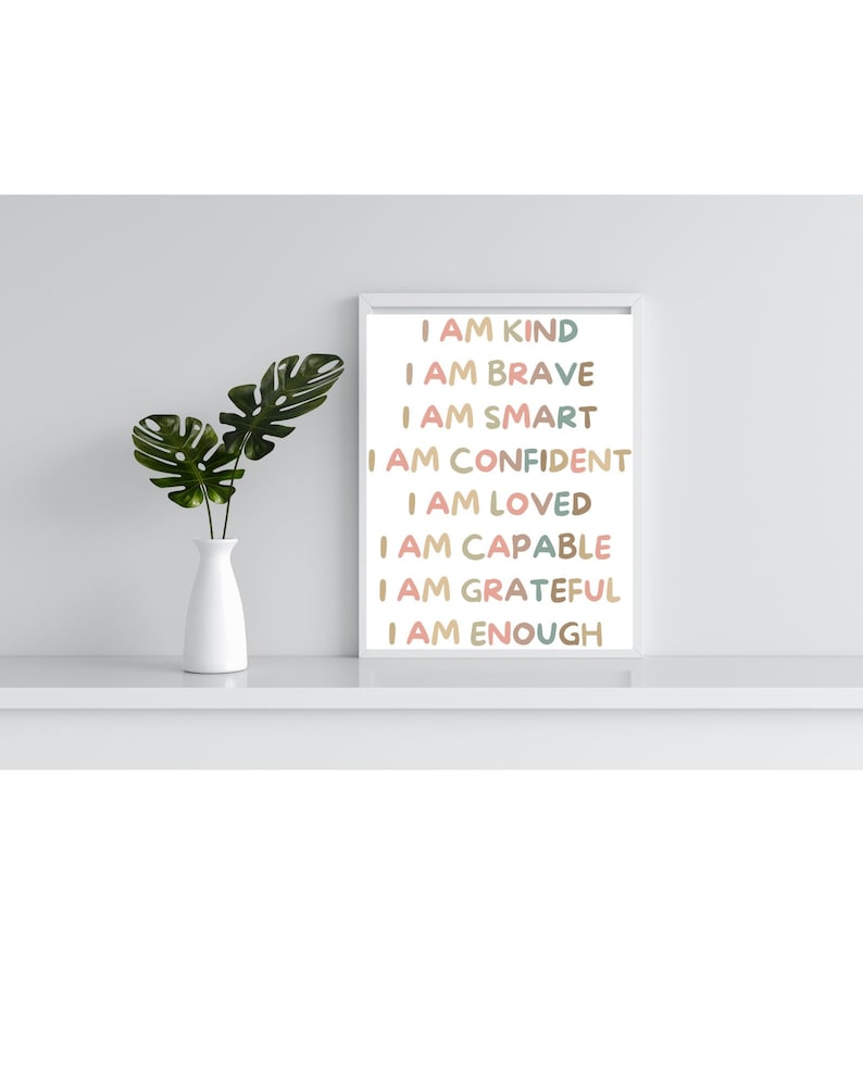 Affirmations for Kids, Classroom Posters, I Am Affirmations, Playroom ...