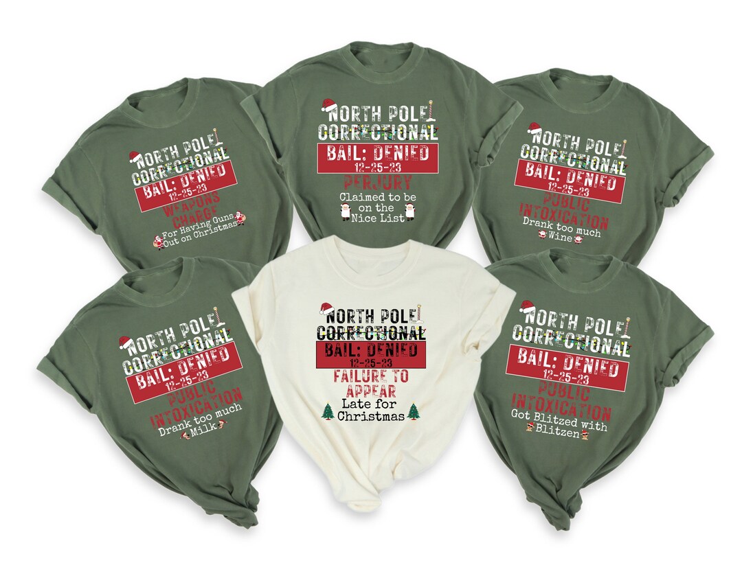 Personalized Matching Family Christmas Shirts Gift, Custom North Pole ...