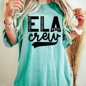 Comfort Colors® English Language Art Teacher Crew Shirt, ELA Squad ...
