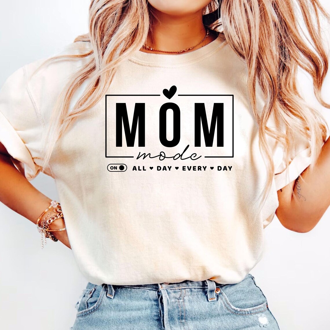 Mom Mode All Day Every Day Shirt, New Mom Gift, Mothers Day Shirt ...