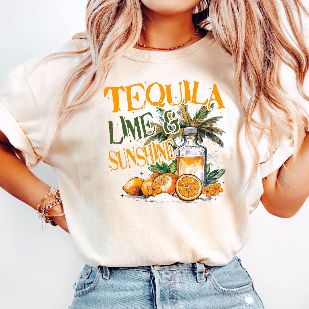 Tequila Lime Sunshine Shirt, Summer Drinking T-shirt, Beach Party Gift ...