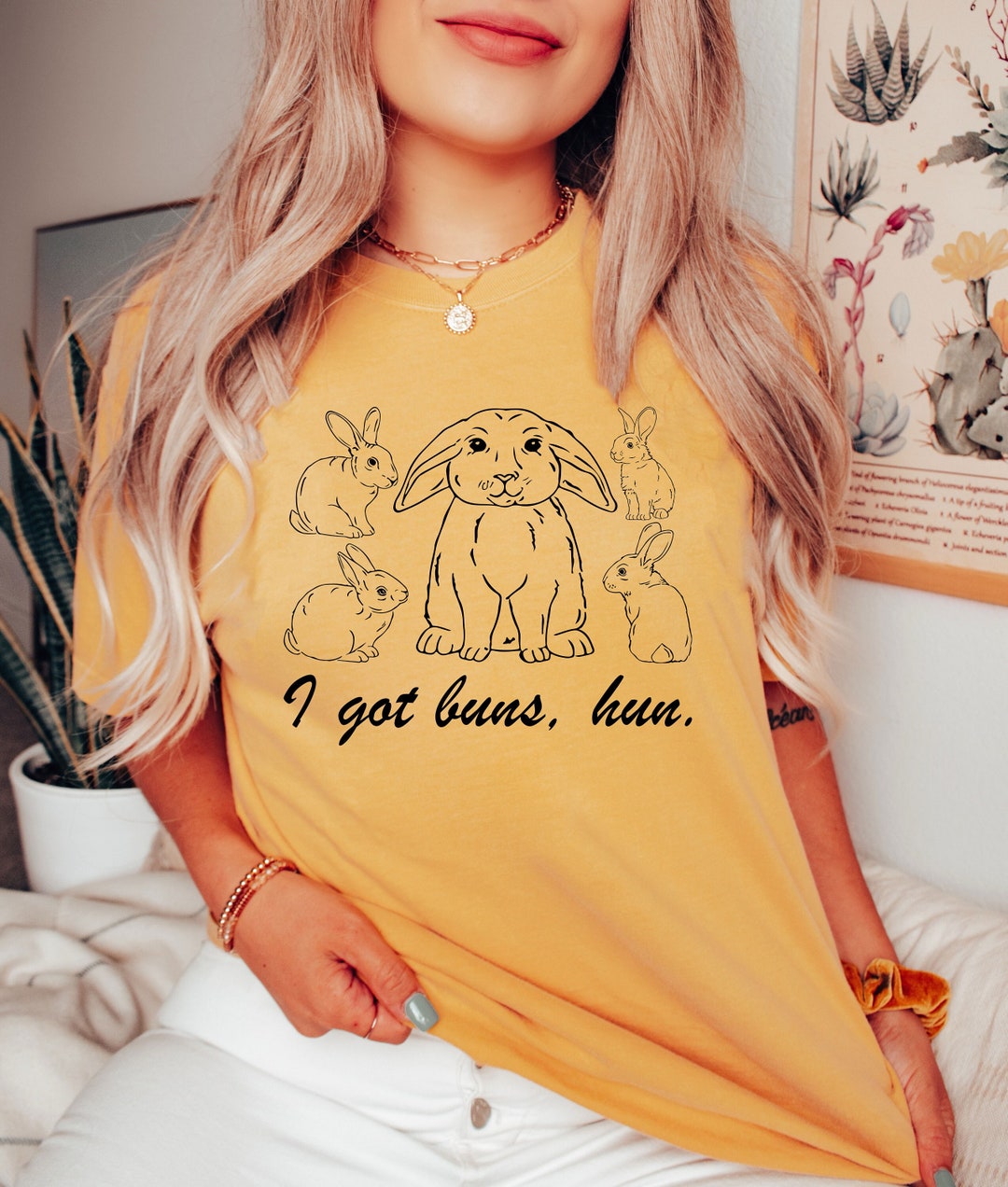 Comfort Colors® I Got Buns Hun Easter Bunny Shirt, Funny Bunny Shirt ...