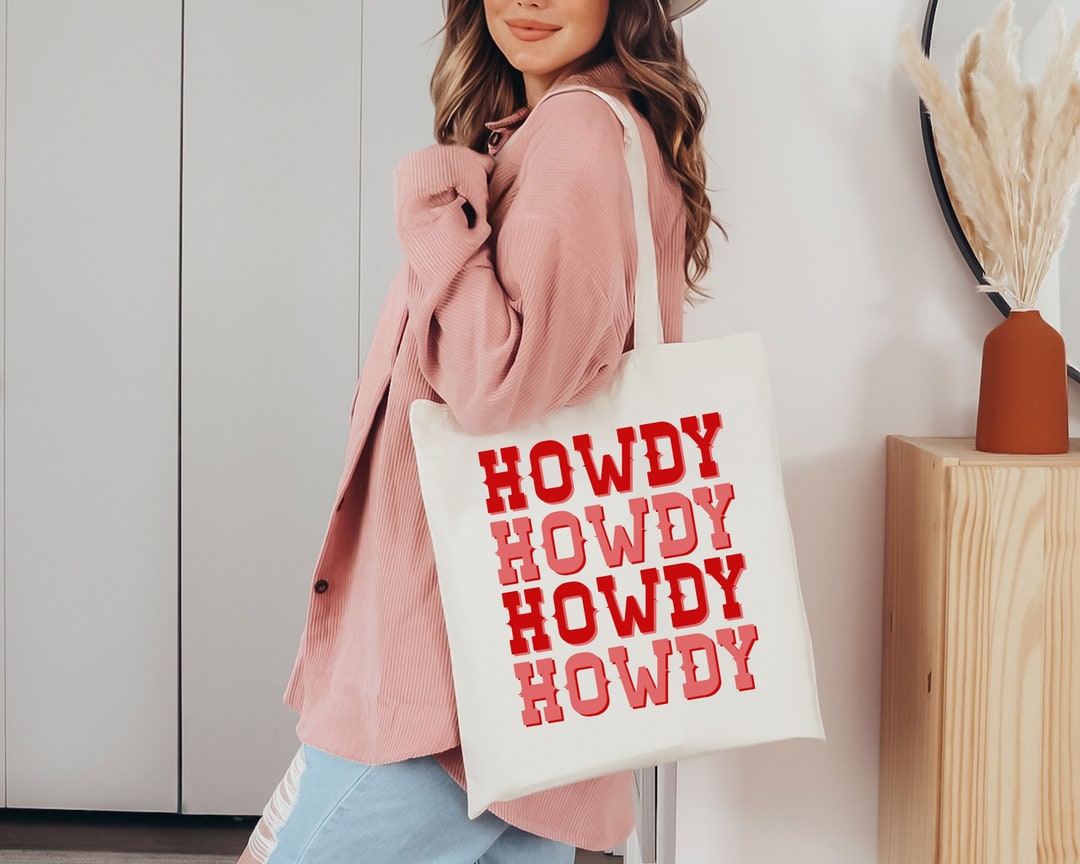 Howdy Tote Bag Gift for Cowgirl, Cowboy Tote Bag, Cowgirl Tote Bag ...