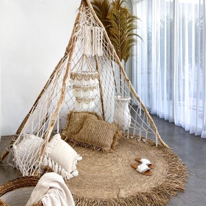 Round Rafia Rug, Woven Straw Natural Fiber Rug, Jute Rug, Hand Braided ...