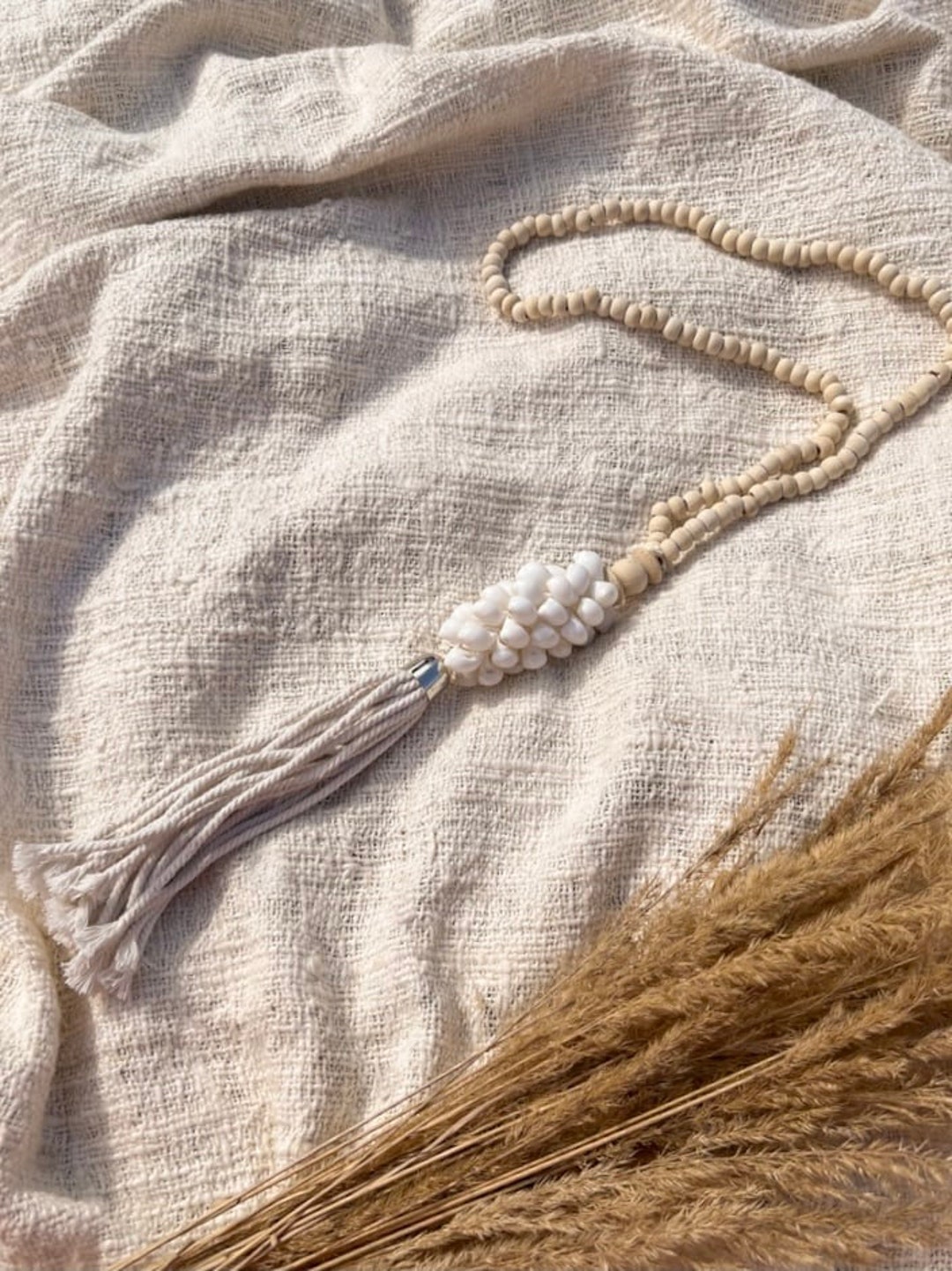 Shell Ornament Tassel, Seashell Decorative Fringe, Handmade Decoration ...