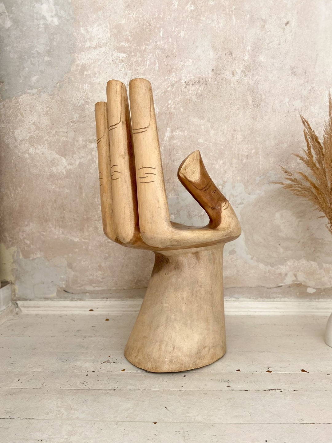 Wooden Hand Chair | Hand Shaped Chair Boho Style | Suar Wood Chair ...