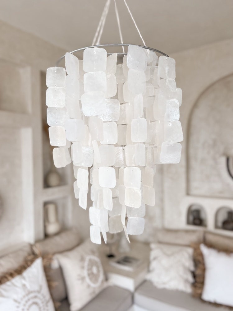 Mother-of-pearl Chandelier, Pearl Chandelier, Natural Handmade Lighting ...
