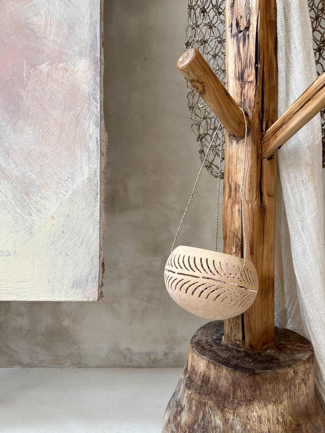 Coconut Candle Holder, Coconut Lantern, Coconut Shell Tealight Holder ...