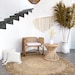 Round Rafia Rug, Woven Straw Natural Fiber Rug, Jute Rug, Hand Braided ...