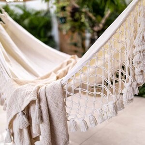 Natural Raw Cotton Throw, Boho Natural Blanket, Hand Woven Blanket ...