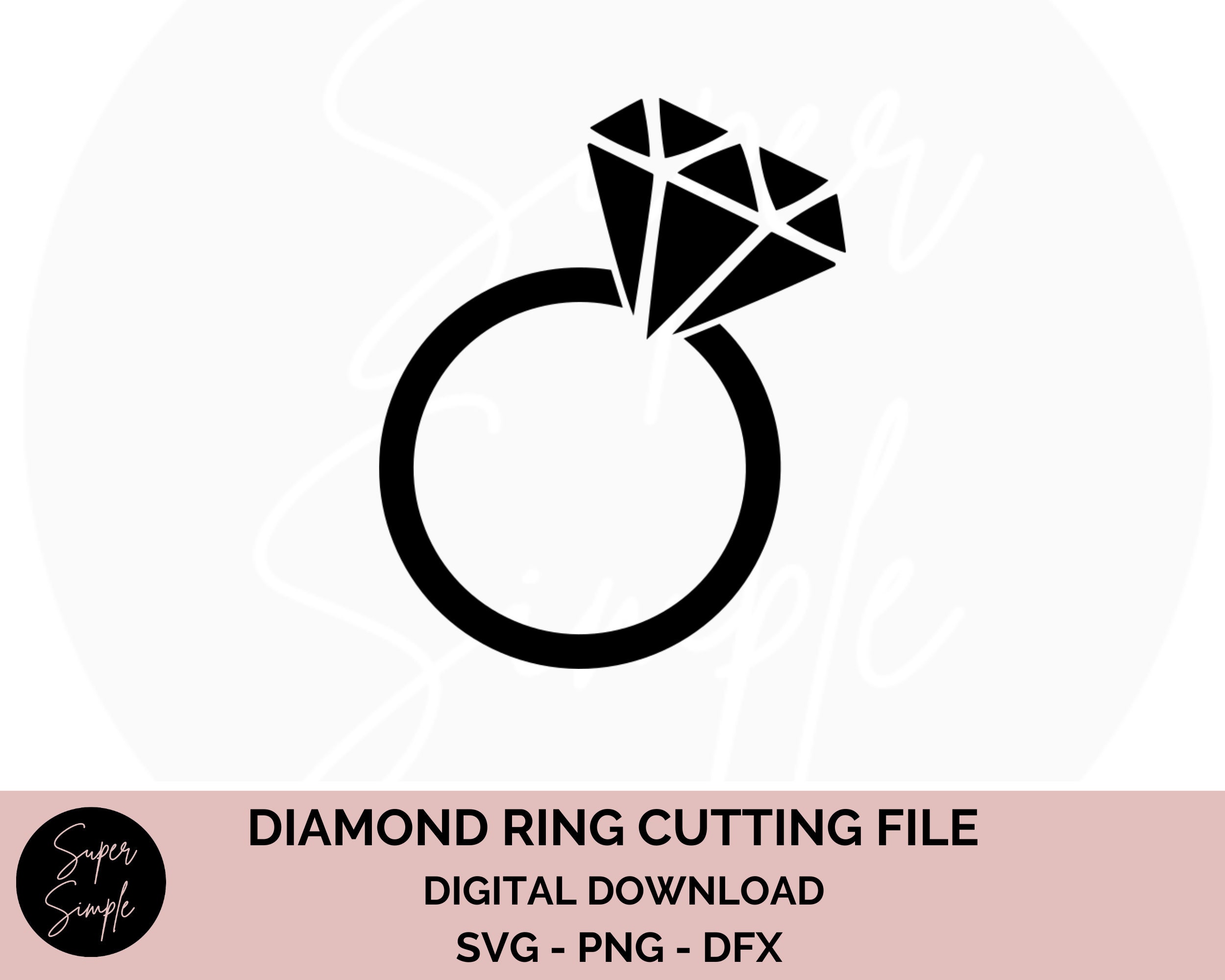 DIAMOND RING SVG Digital Download Cut File for Cricut - Etsy UK