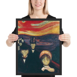 Anxiety Edvard Munch's Anxiety framed Poster - Etsy