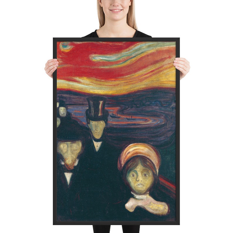 Anxiety Edvard Munch's Anxiety framed Poster - Etsy