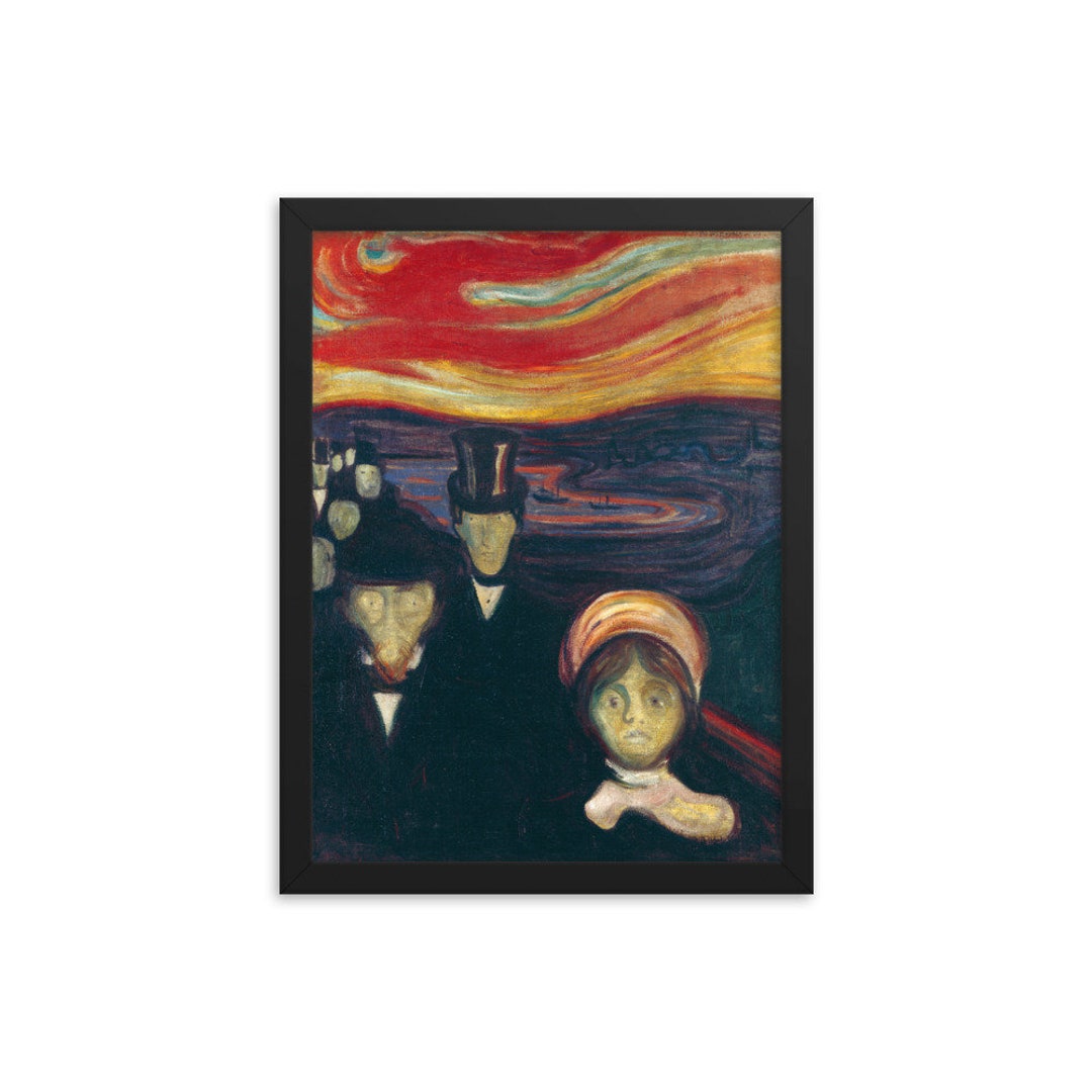 Anxiety Edvard Munch's Anxiety framed Poster - Etsy