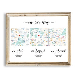 Anniversary Gift, Where We Met Frame, Weeding Day Gift, Our Love Story ...