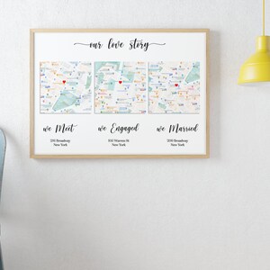 Anniversary Gift, Where We Met Frame, Weeding Day Gift, Our Love Story ...