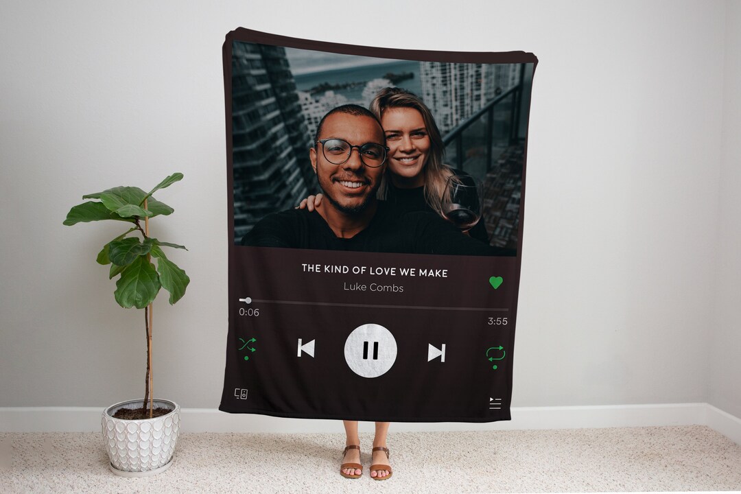 Custom Song Blanket for Couples Girlfriend Gift Idea Personalized Gift ...