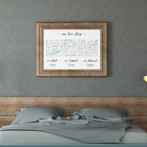 Anniversary Gift, Where We Met Frame, Weeding Day Gift, Our Love Story ...