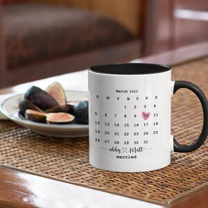 Custom Engagement Mug, Wedding Gift, Date Personalized Wife Mug, Mug ...
