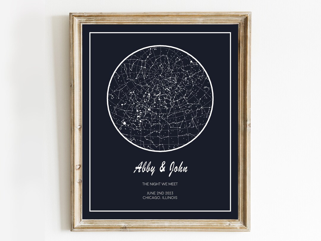 Custom Star Map Print, Night You Were Born, Anniversary Gift Husband ...