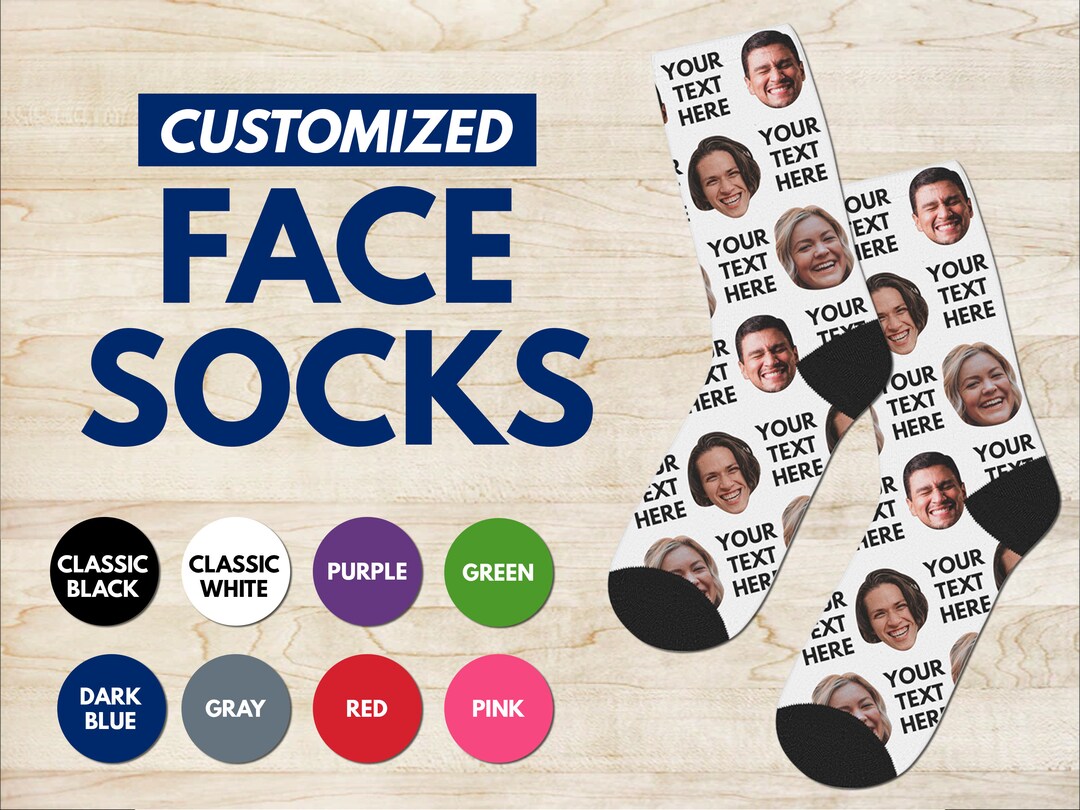 Custom Face Socks - Personalized Socks - Face on Socks - Valentines Day ...