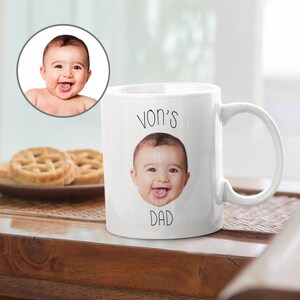 Custom Baby Face Mug, Father Mug Gift, Dad Birthday Gift, Baby Face ...