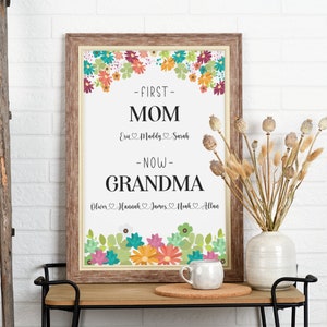 Custom Gift for Grandma Wall Art, Mothers Day for Grandmother ...