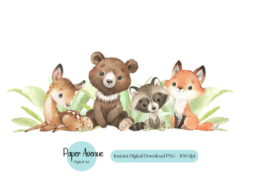 Woodland Animals PNG Design, Cute Woodland Animals PNG Fox Png Forest ...