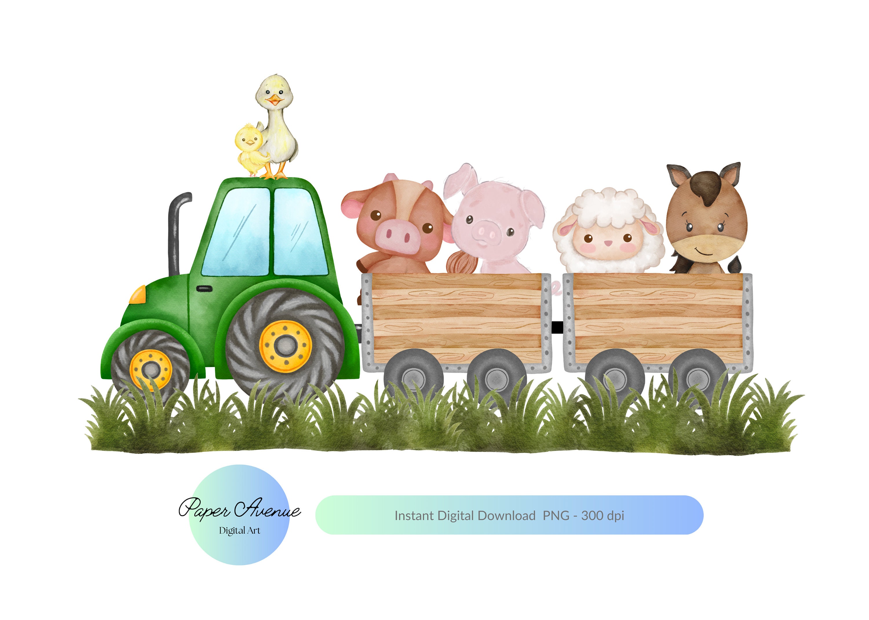 Farm Animals PNG Tractor Farm Animals Png Barn Yard Animals - Etsy