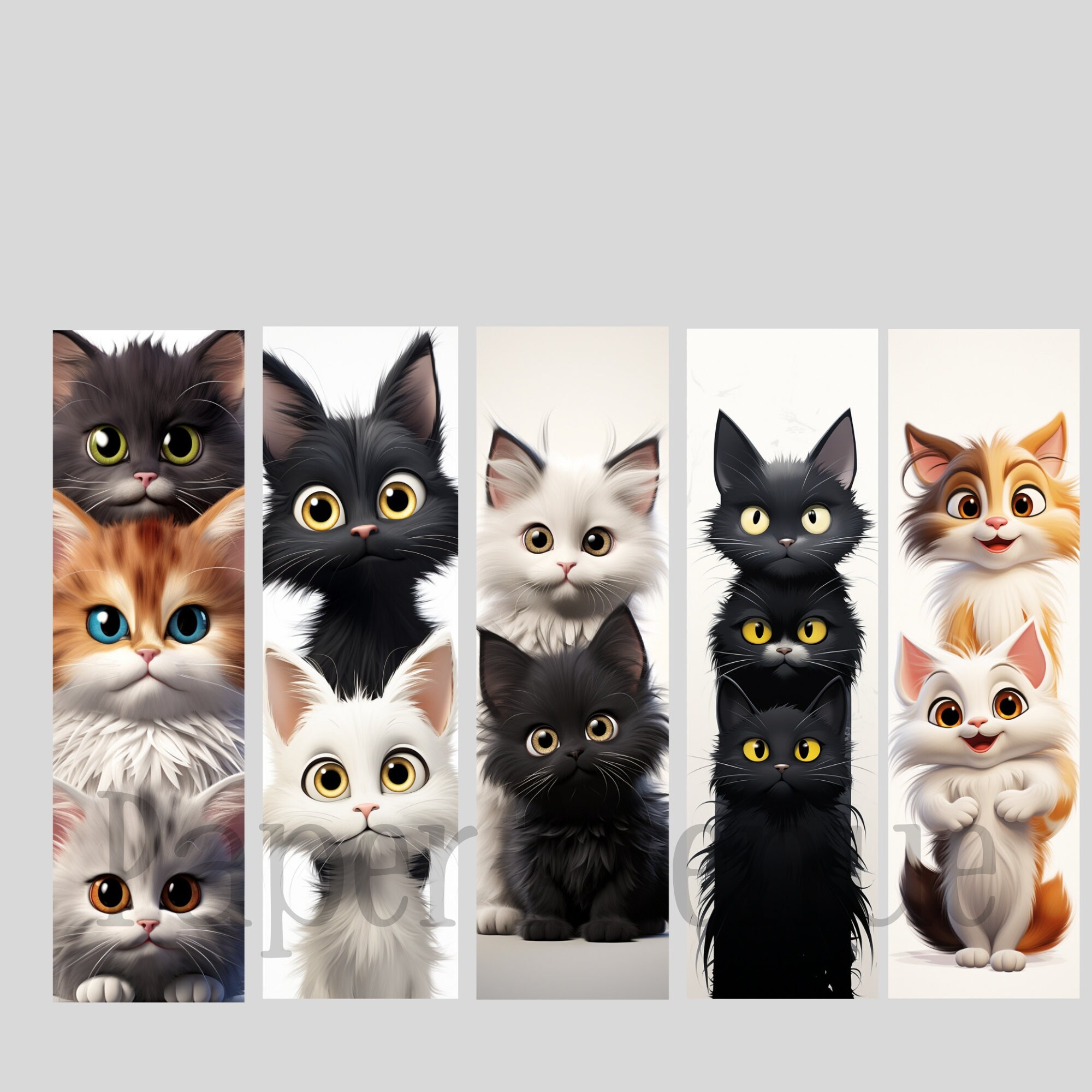 Cats Bookmarks, Cats Printable Bookmarks, Funny Cats Printable ...