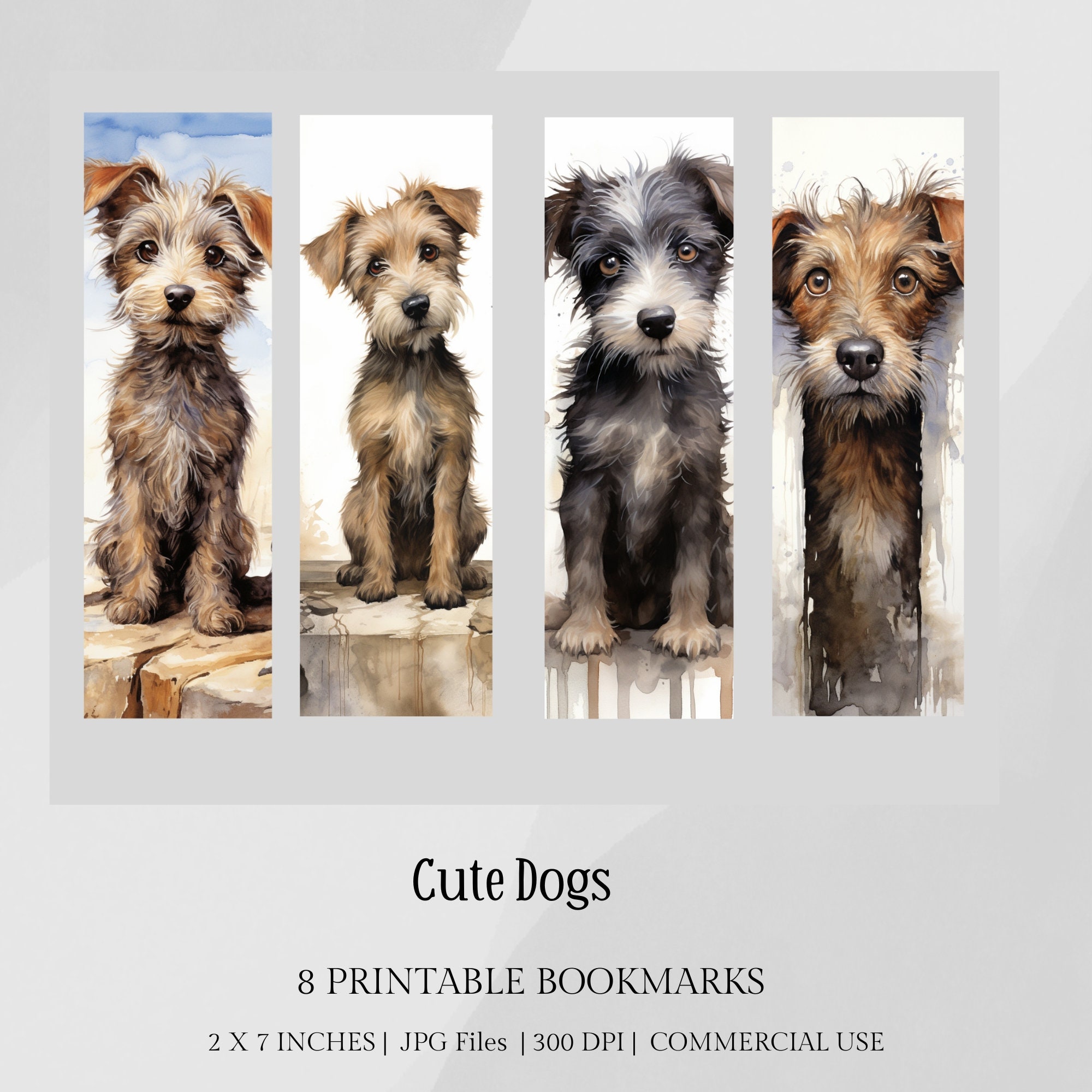 8 Dogs Bookmarks, Dogs Printable Bookmarks, Funny Dogs Printable ...