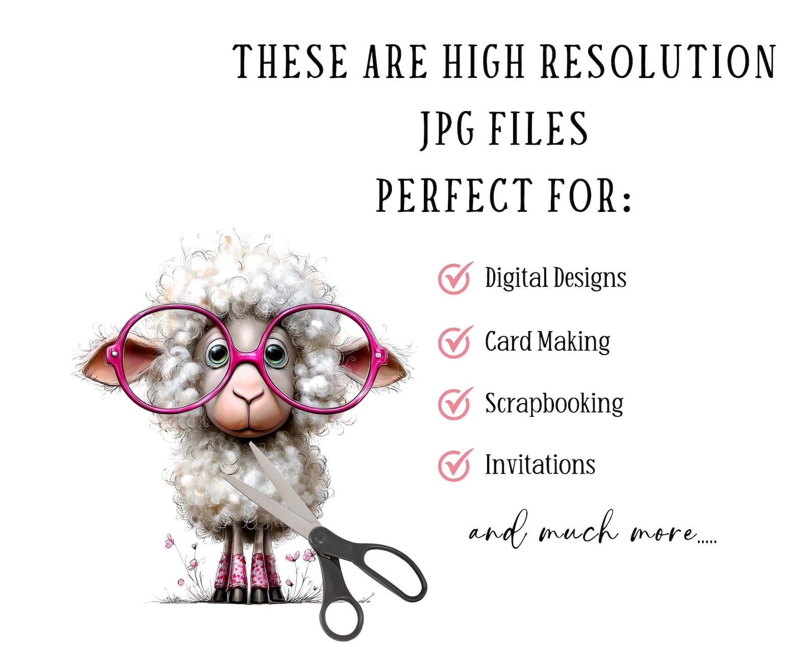 Quirky Sheep Clipart 12 High Res Watercolour JPGS Junk Journaling ...