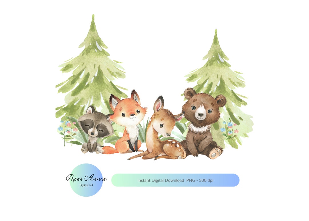 Woodland Animals PNG Design Cute Woodland Animals PNG Fox Png Forest ...