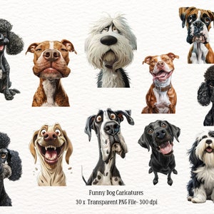 Cute and Funny Dog Clipart Bundle 30 Dog Clipart Cute Dogs PNG Funny ...