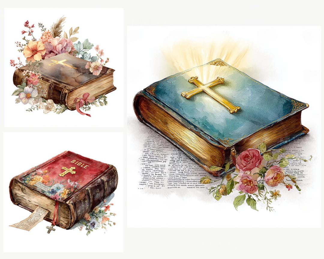 Bible Clipart - Digital Download Holy Books, Religion Clipart 10 Hi Res ...