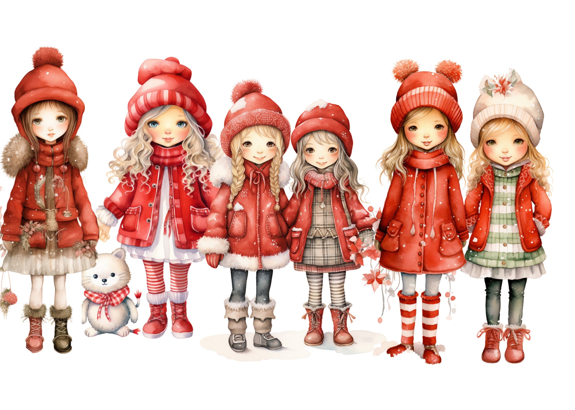 Cute Girls Clip Art, Cute Dolls Clip Art, Junk Journals Scrapbook ...