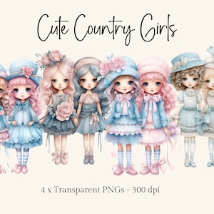 Cute Girls Clip Art, Cute Dolls Clip Art, Junk Journals, Scrapbook ...