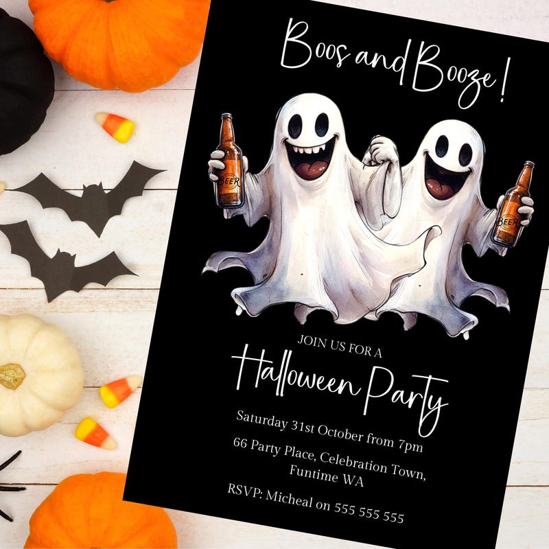 Boos and Booze Party - Etsy