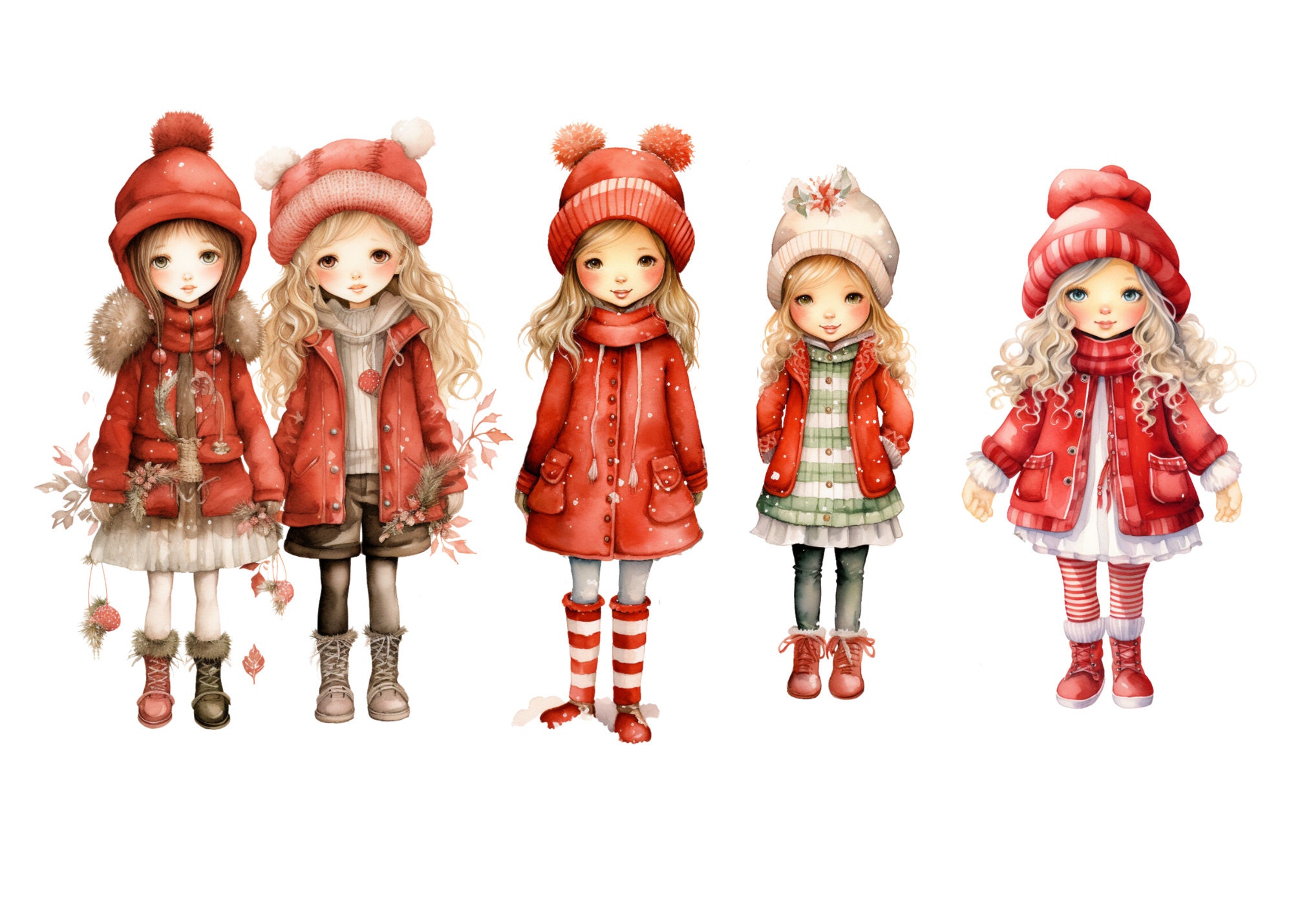 Cute Girls Clip Art, Cute Dolls Clip Art, Junk Journals Scrapbook ...