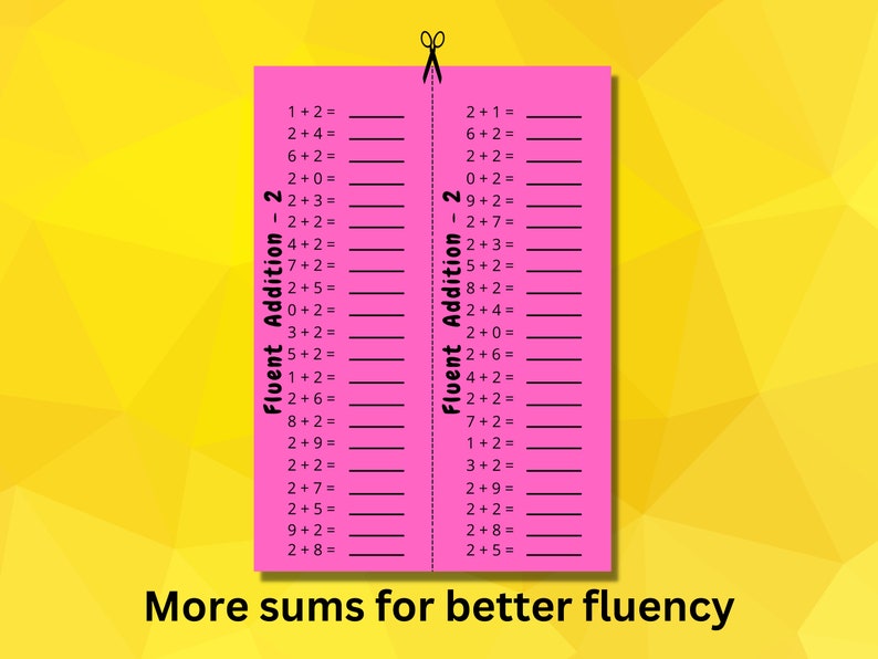Addition Fluency Addition Worksheets for Kindergarten Math - Etsy