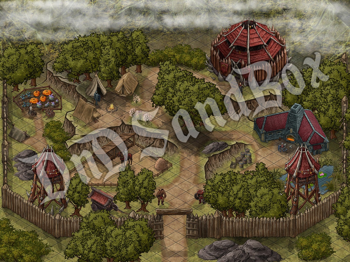 Bandit Camp Map Dnd Digital Map Roll20 Dungeons and - Etsy