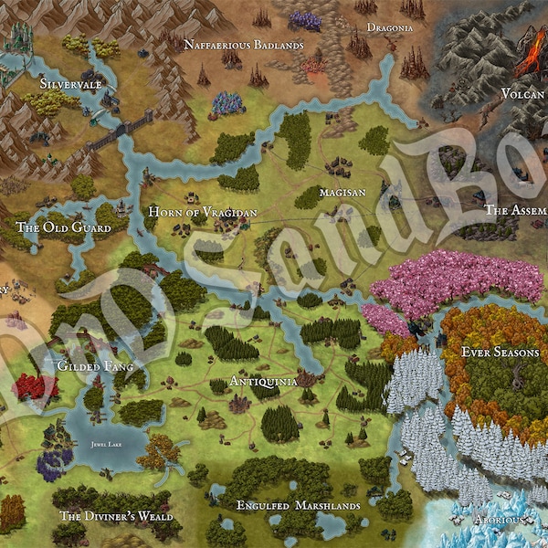 World Map for Dnd - Etsy