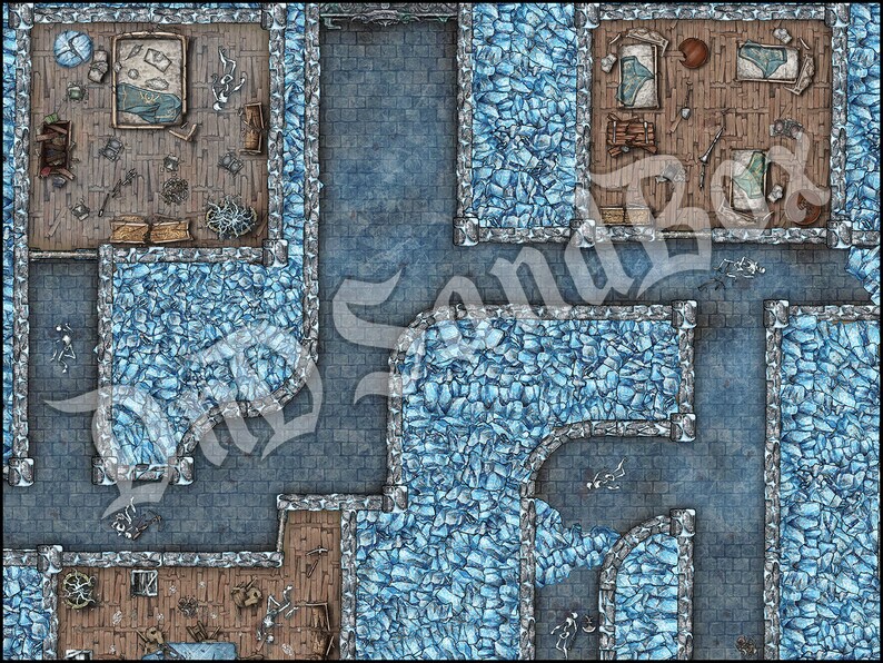 The Frozen City Dungeon - Dnd Digital Map - Roll20 Dungeons and Dragons ...