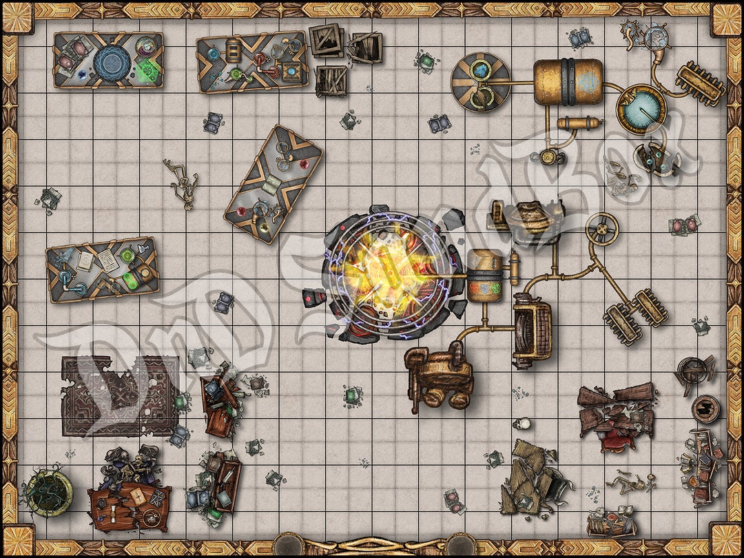 The Abandoned Workshop Battle Map - Dnd Digital Map - Roll20 Dungeons ...