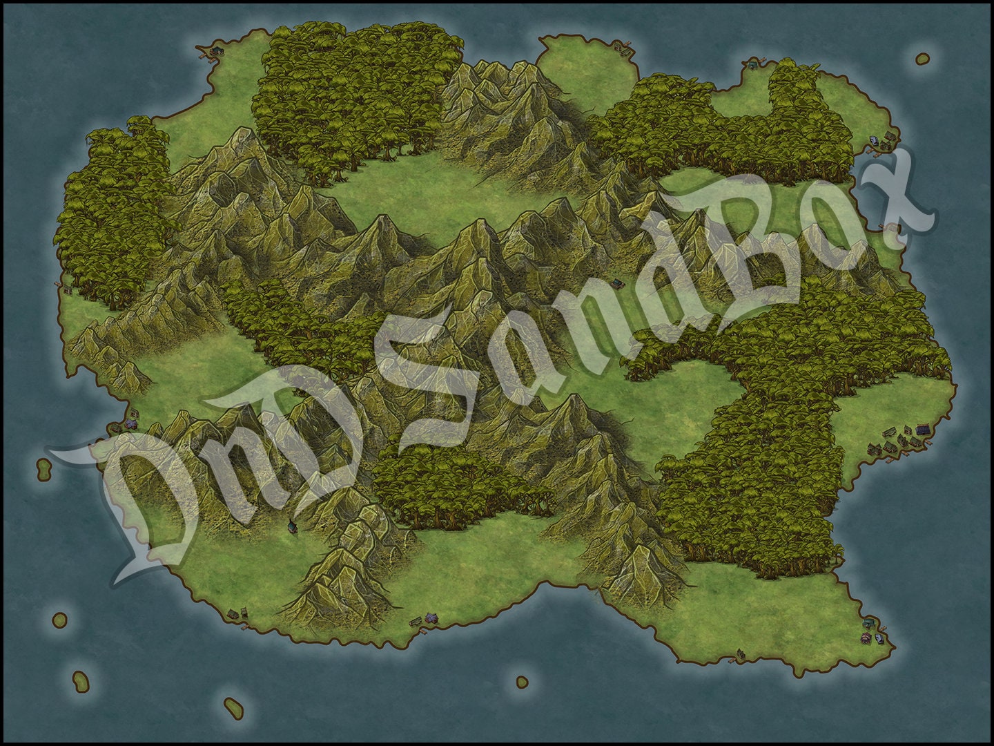 Vicastic Islands World Map - Dnd Digital Map - Roll20 Dungeons and ...