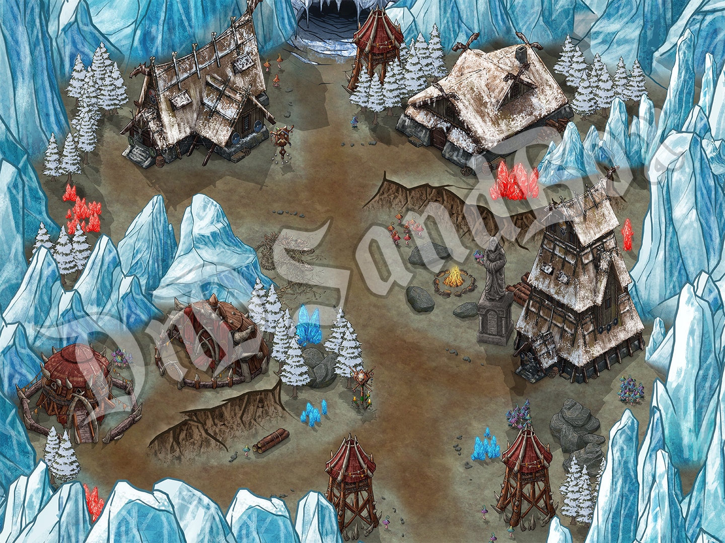 Ice Giant Camp Map - Dnd Digital Map - Roll20 Dungeons and Dragons ...