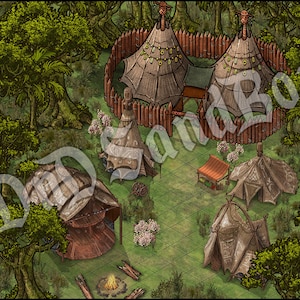 Small Jungle Camp Variants - Dnd Digital Map - Roll20 Dungeons and ...