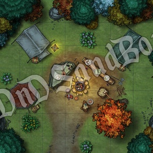 Night and Day Campsite Maps - Dnd Digital Map - Etsy