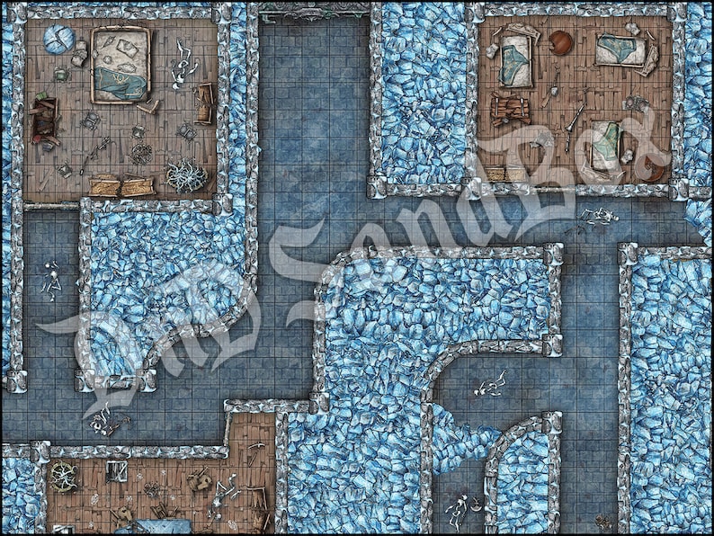 The Frozen City Dungeon - Dnd Digital Map - Roll20 Dungeons and Dragons ...